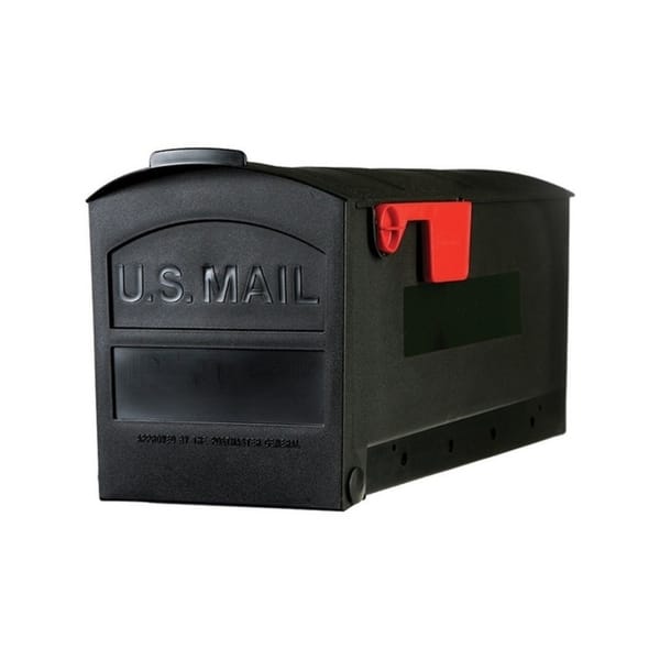 Solar Group Gibraltar Roughneck Polymer Post Mounted Mailbox Black 9-3/ ...