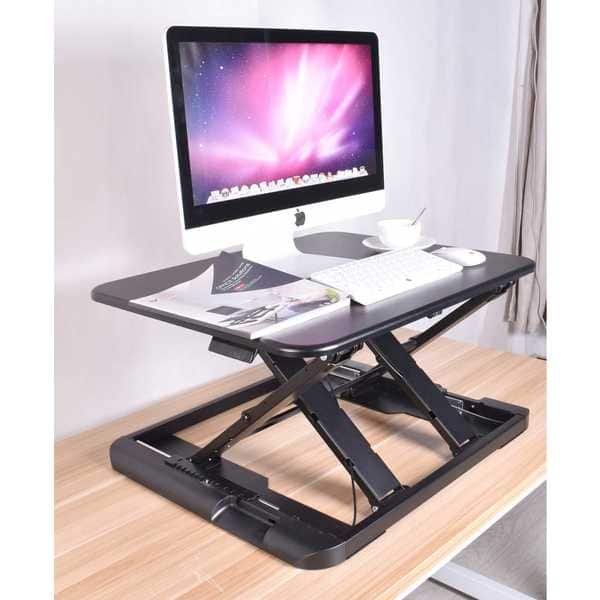 Zeal Desk Adjustable Height Lock Mechanism 27" Sit to Stand Up Dual ...