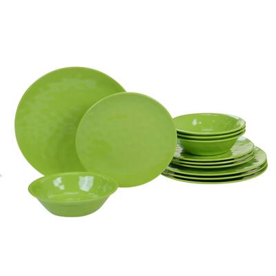 Certified International Solid Color 12-piece Melamine Dinnerware Set ...