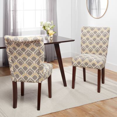 Furniture of America Patterned Parson Upholstered Side Chairs (Set of 2 ...