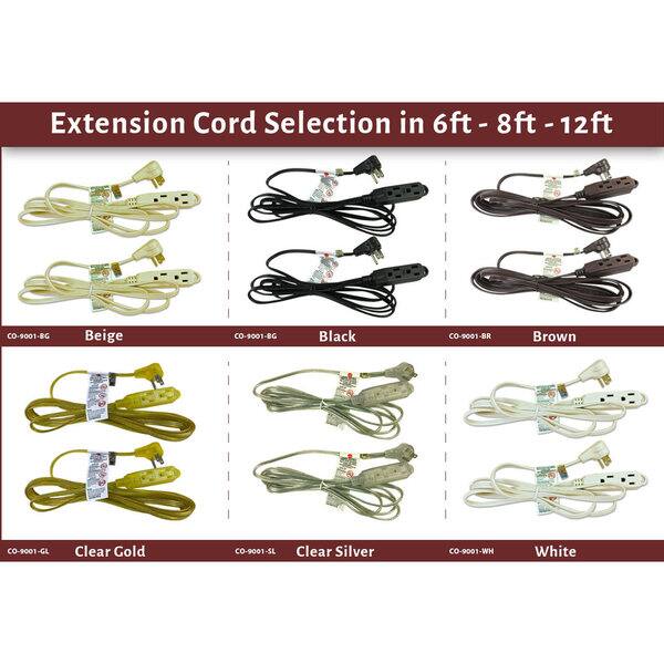 Royal Designs Beige 6 ft. Indoor/ Outdoor Extension Cord (Set of 2 ...