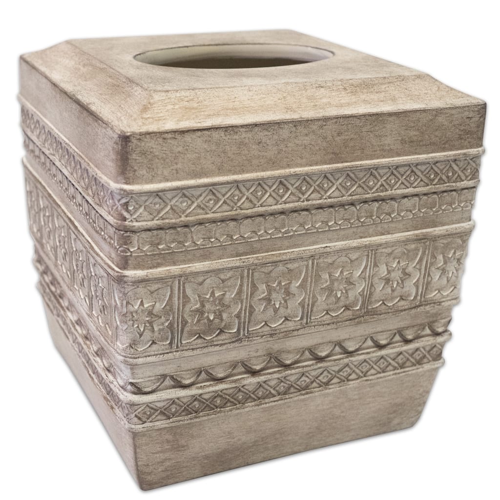 Calypso Sandstone Tissue Box Cover - Overstock - 20058469