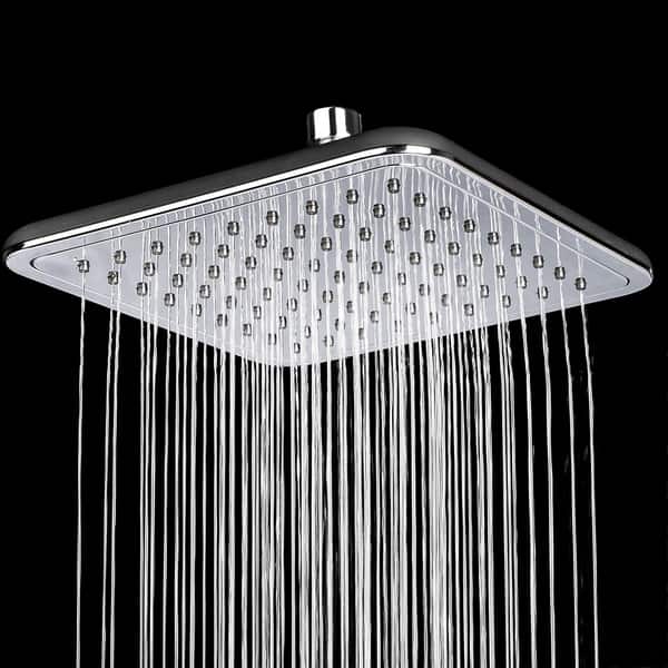 AKDY SH0024 8" Rainfall Shower Style Head High Efficiency Square Flat ...