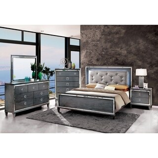 Furniture of America Drow Contemporary Grey Solid Wood 5-drawer Chest ...