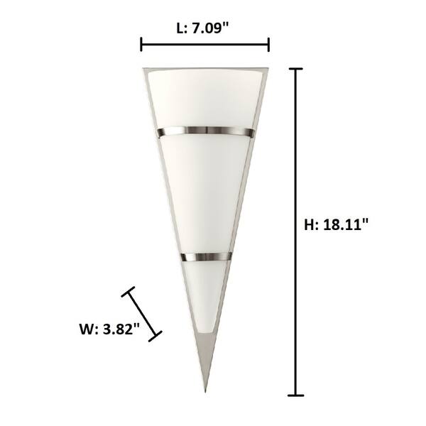 Eglo Pascal 18-inch Matte Nickel Wall Light with Satin Glass - Bed Bath ...