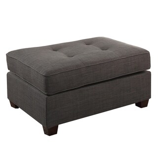 Cocktail Ottoman In Dark Grey Doris Fabric - Bed Bath & Beyond - 20171683