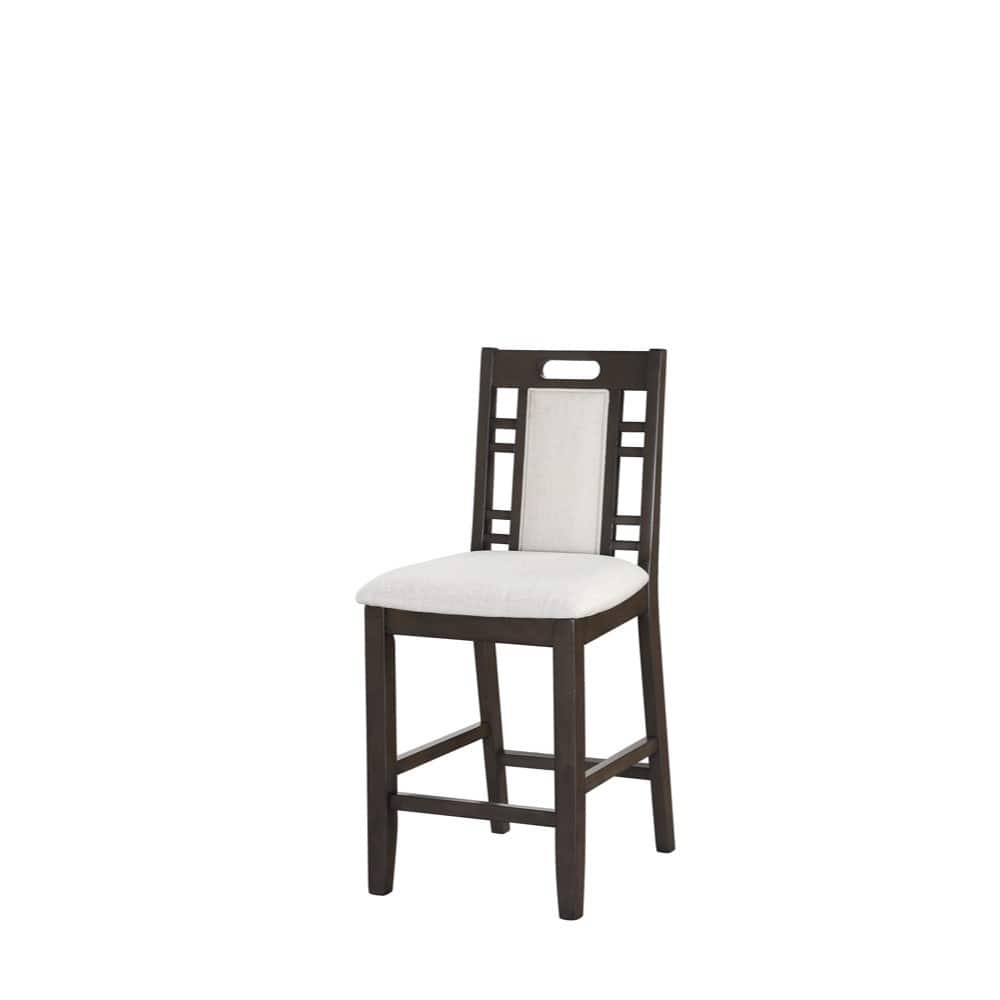 Wooden Armless High Chair, Brown & Ebony White, Set of 2 - Overstock ...