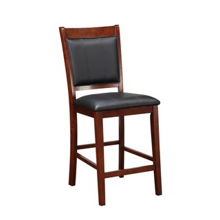 Elegant Wooden Armless High Chair, Brown & Black, Set of 2 - Bed Bath ...