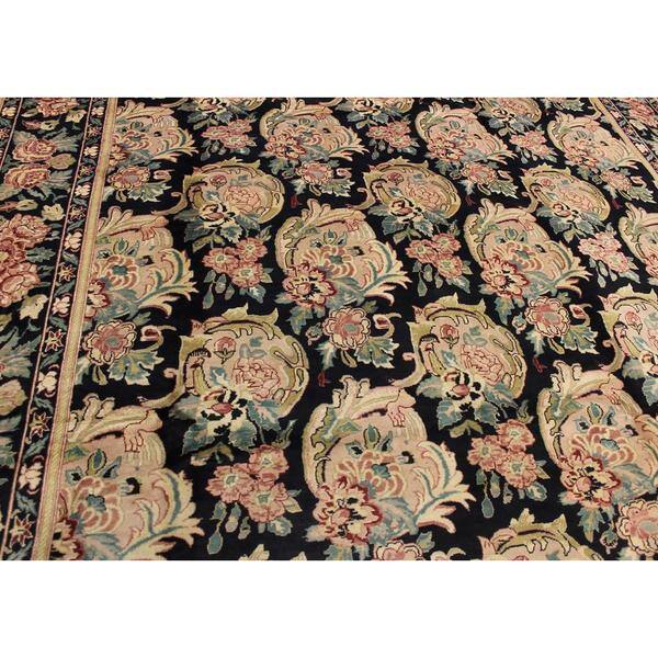 William Morris Pak-Persian Bessarabian Black/Pink Wool Rug - 9 ft. 2 in ...