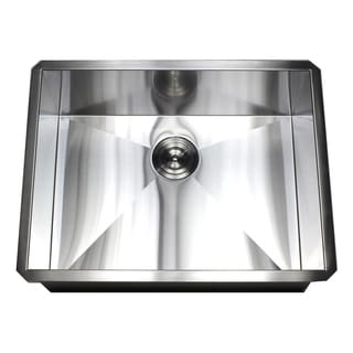 26-inch Stainless Steel 16 Gauge Single Bowl Undermount Zero Radius ...