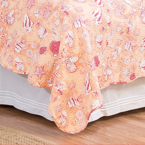 Lagoon Peach Quilt - Bed Bath & Beyond - 20225188