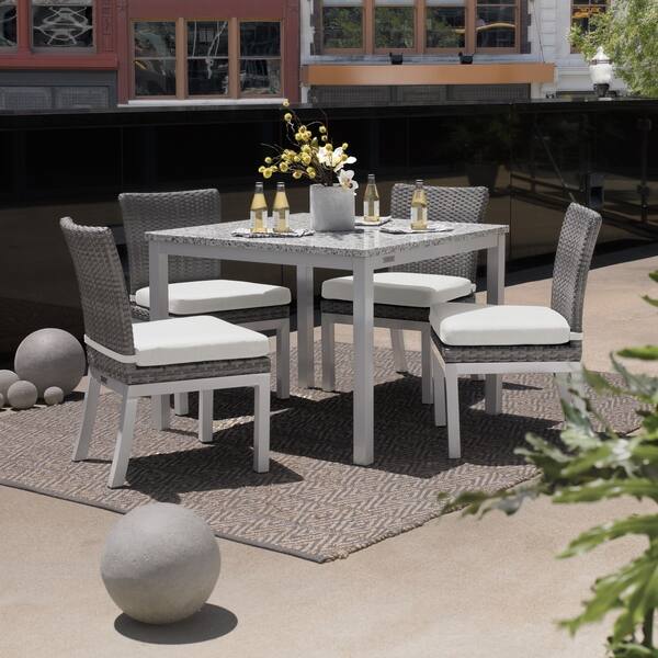 Oxford Garden Travira 5-piece 39-inch Lite-Core Ash Dining Table ...