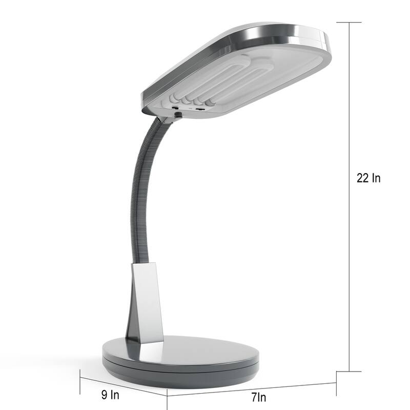 Porch & Den Gooseneck Natural Sunlight LED Desk Lamp - Overstock - 20254717