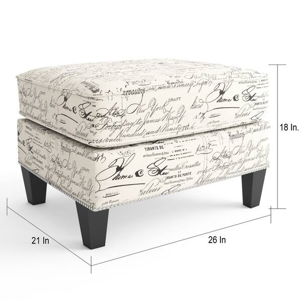 Copper Grove Chopwell Armchair & Ottoman in French Script - Bed Bath ...