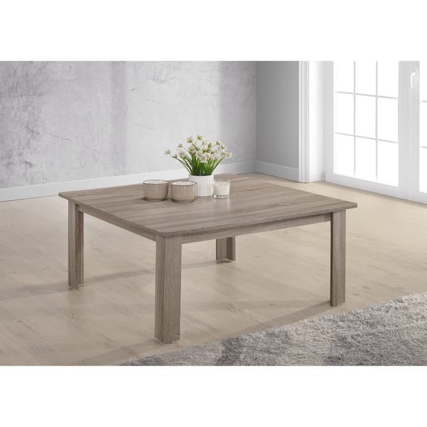 The Gray Barn Glendeer Taupe Distressed Square Cocktail Table - Bed ...