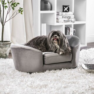Furniture of America Fifi Contemporary Flannelette Padded Pet Bed - Bed ...