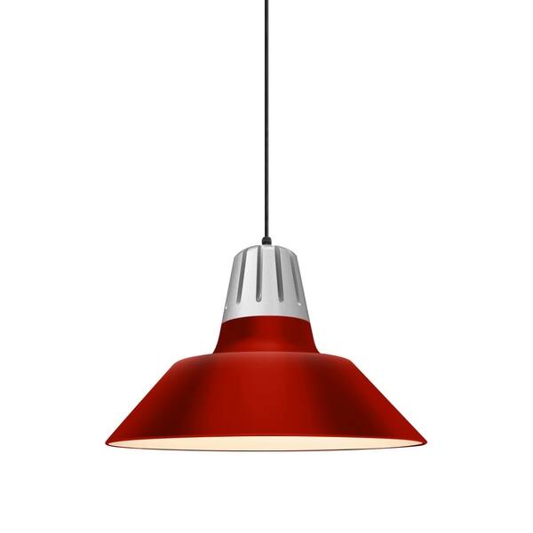 Troy RLM Lighting Heavy Metal Painted Natural Aluminum Pendant, Red 18 ...
