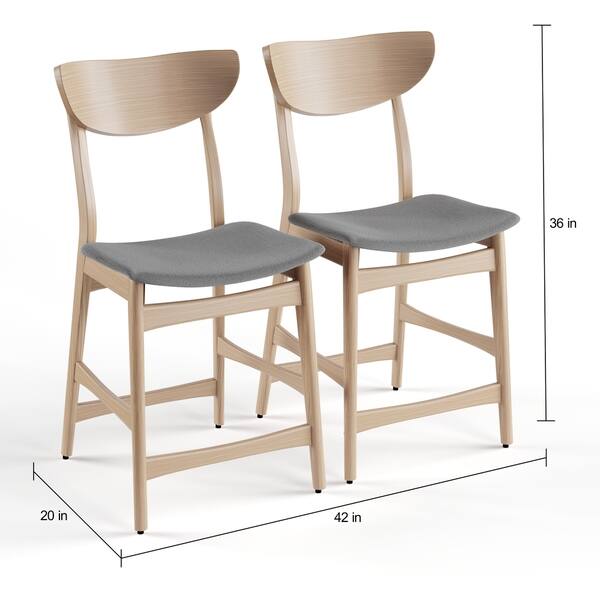 Carson Carrington Lund Wood 24-inch Counter Stool (Set of 2) by ...