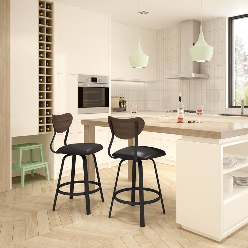 Amisco Kasper Swivel Metal Stool - Overstock - 20306649