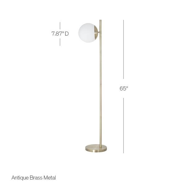 Catalina Lighting Carson Brass Metal Globe-Shaped Floor Lamp - Bed Bath ...