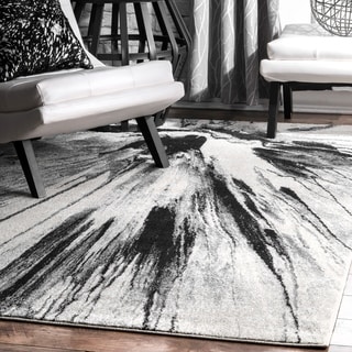 Brooklyn Rug Co Grey Abstract Splash Vintage Fancy Area Rug - Bed Bath ...
