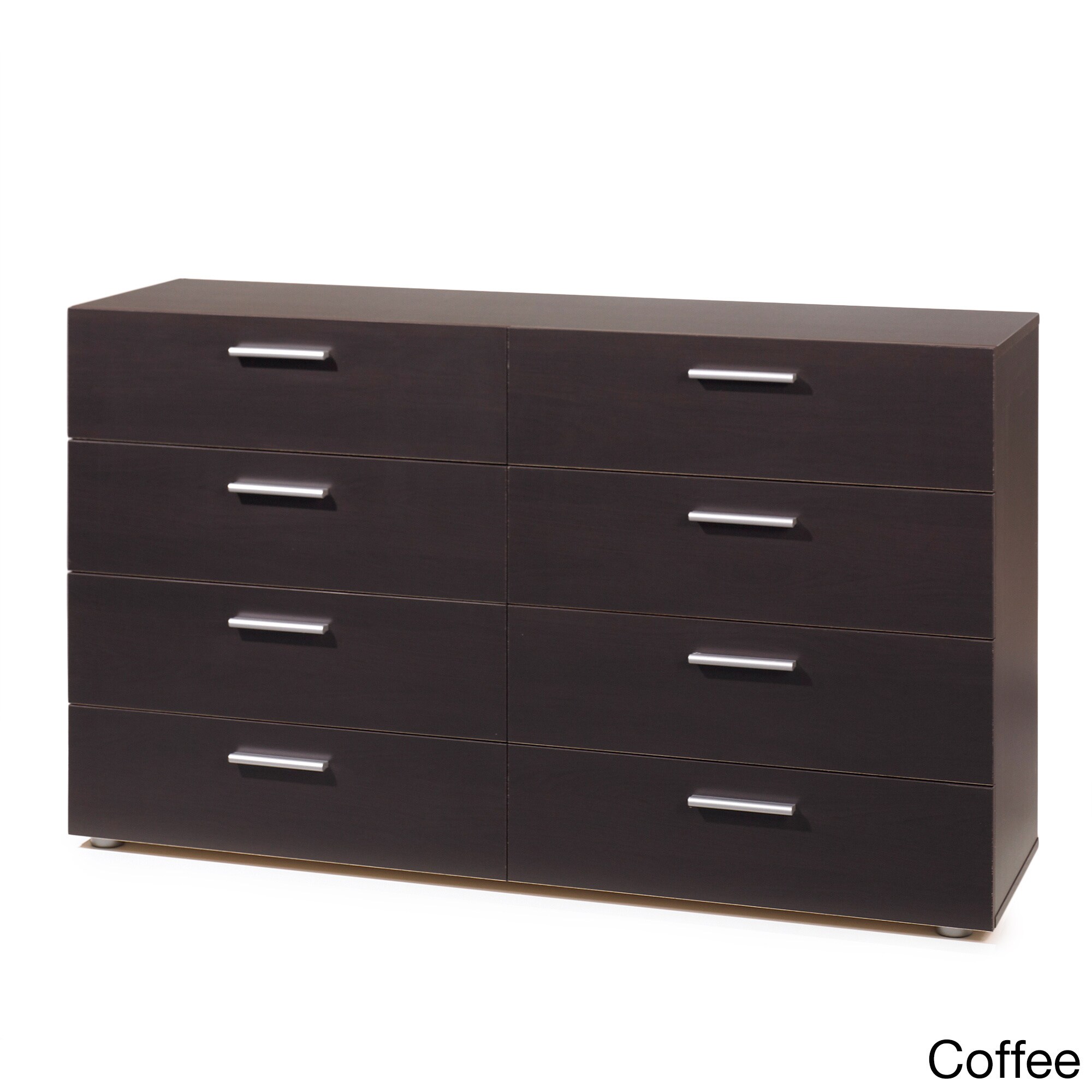 Porch Den Angus Space saving Foiled Surface 8 drawer Double Dresser in White As Is Item Bed Bath Beyond 26263225