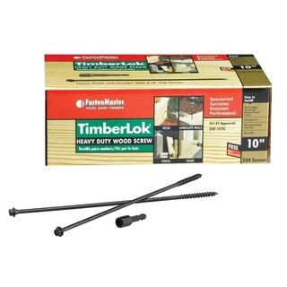 FastenMaster TimberLOK Hex Wood Screw 10 in. L Epoxy Steel 250 pk - Bed ...