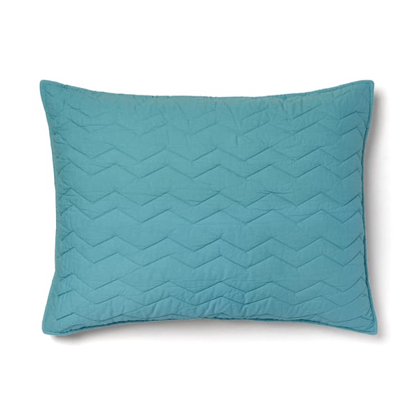 Cheryl Cotton Teal Chevron Sham - Bed Bath & Beyond - 20347018