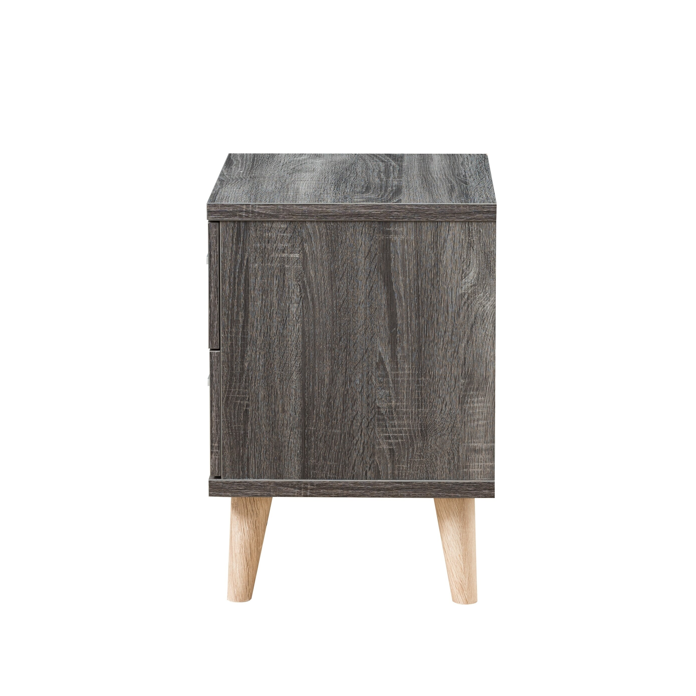 Carson Carrington Gjovik Contemporary Distressed Grey 2 drawer Nightstand As Is Item Bed Bath Beyond 29454758