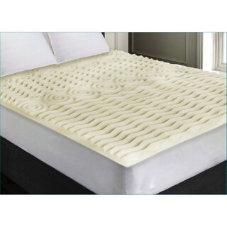 Studio 707 - Convoluted Foam 5 Zones Mattress Topper - Off/White - Bed ...