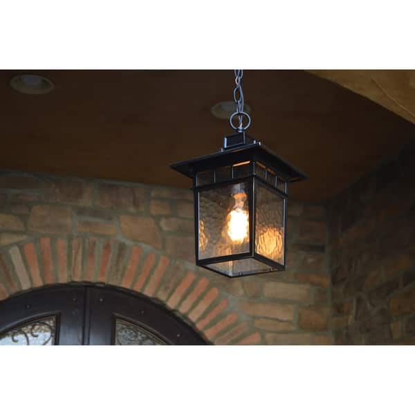 Cullen 1 Light Hanging Exterior Lighting in Imperial Black Finish - On ...