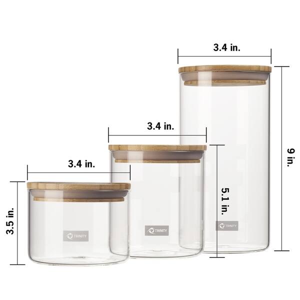 TRINITY Glass Canister - Set C - Bed Bath & Beyond - 20411800