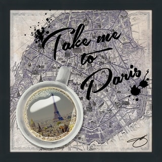 "Take Me To Paris " by BY Jodi Framed Print Under Glass - Bed Bath ...
