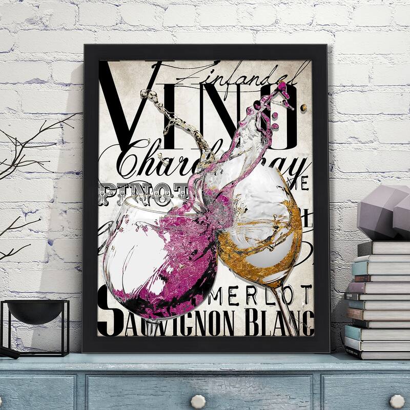 "Cheers To You" by BY Jodi Framed Print Under Glass - Overstock - 20440648