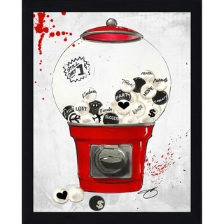"Life In Pieces Red" by BY Jodi Framed Print Under Glass - Bed Bath ...