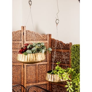 Set of 3 Rustic Round Hanging Metal Planters by Studio 350 - Bed Bath ...