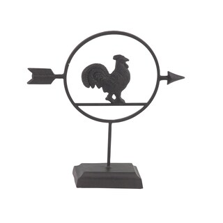 Farmhouse 14 x 13 Inch Black Metal Rooster Table Decor - Bed Bath ...
