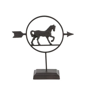The Gray Barn Jartop Farmhouse 14 x 13-inch Black Metal Horse Table ...