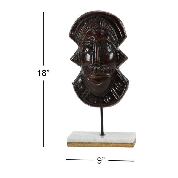 Dark Brown Paper Mache Eclectic Sculpture, 18 x 9 x 4 - Bed Bath ...