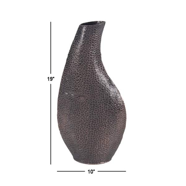 Grey Aluminum Rustic Vase 19" x 9" x 4" - Bed Bath & Beyond - 20460467