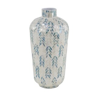 Modern 20 x 10 Inch Shell Inlaid Vase - Bed Bath & Beyond - 20460515