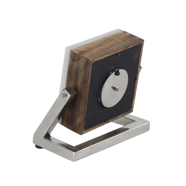 Modern 8 x 8 Inch Square White Analog Table Clock by Studio 350 - Bed ...