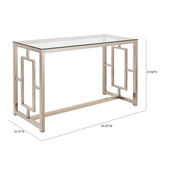 Coaster Furniture Merced Nickel Rectangle Glass Top Sofa Table - On Sale - Bed Bath & Beyond ...