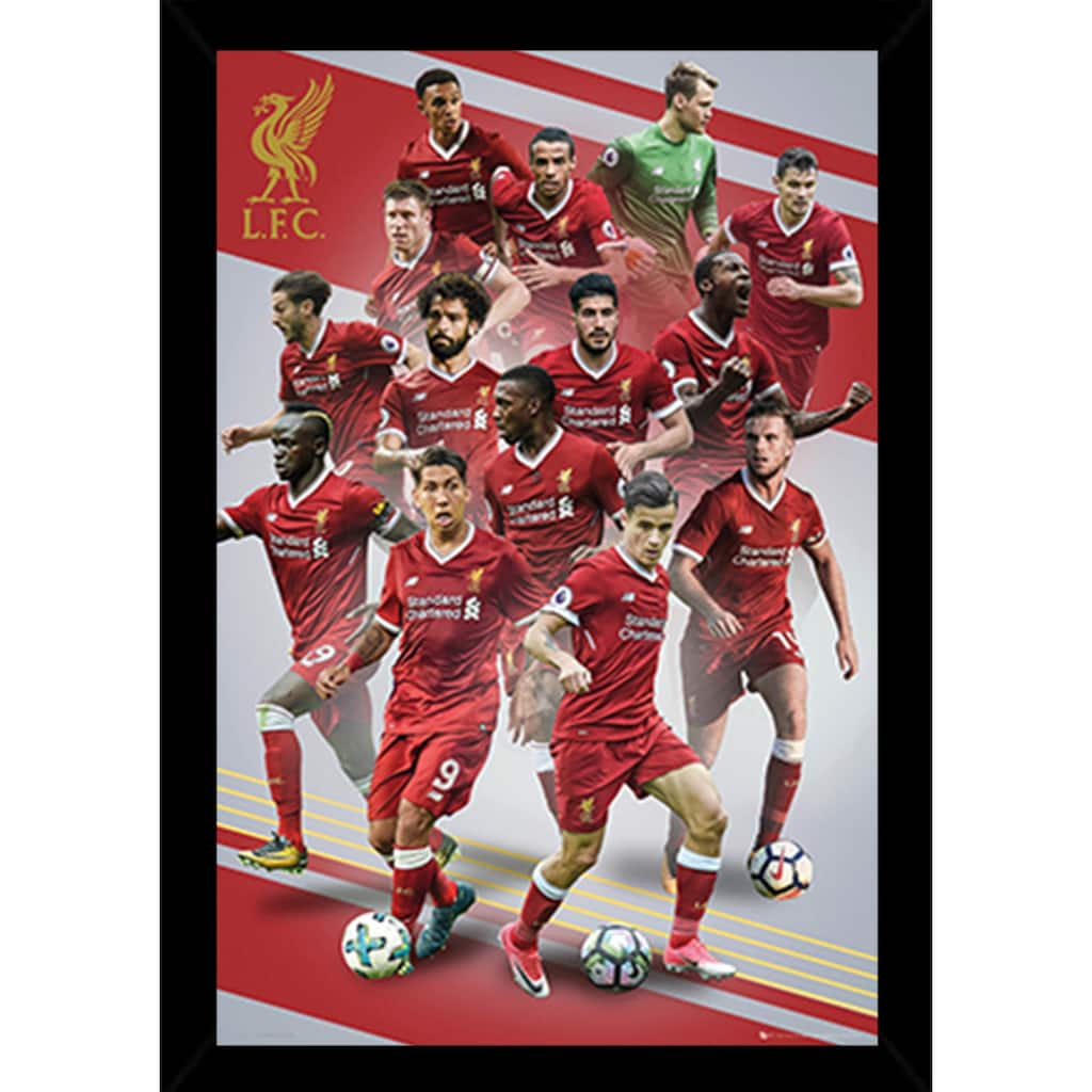 Liverpool Players 17/18 Poster With Choice of Frame (24x36) - Overstock ...