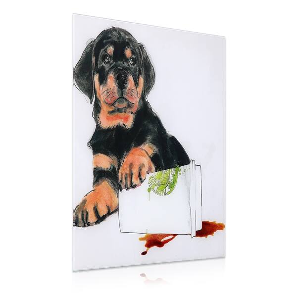 Empire Art "Java's Paw" Frameless Free Floating Tempered Art Glass by ...