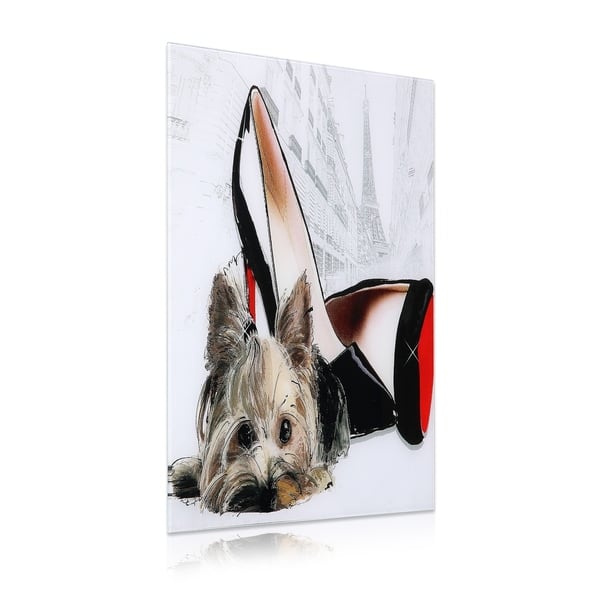 Empire Art "Red Soles" Frameless Free Floating Tempered Art Glass by ...