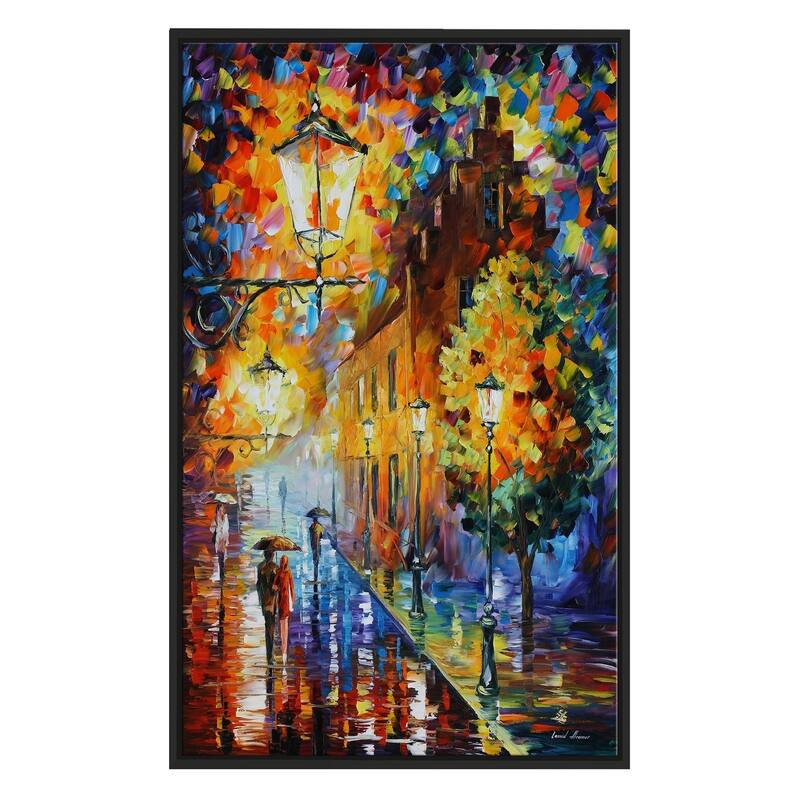 Lights In The Night ' by Leonid Afremov Framed Oil Painting Print on ...