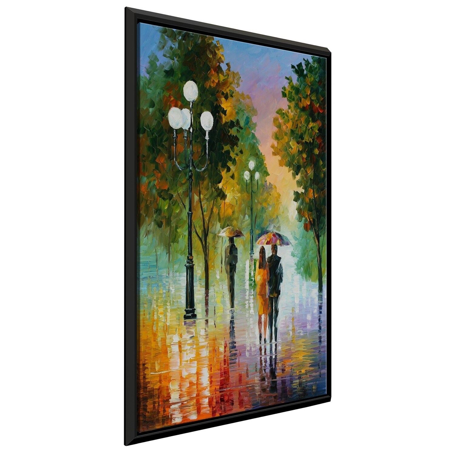 Rainy Dance ' by Leonid Afremov Framed Oil Painting Print on Canvas ...