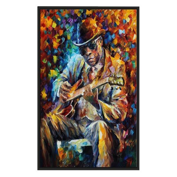 John Lee Hooker' by Leonid Afremov Framed Oil Painting Print on Canvas - Bed Bath & Beyond ...