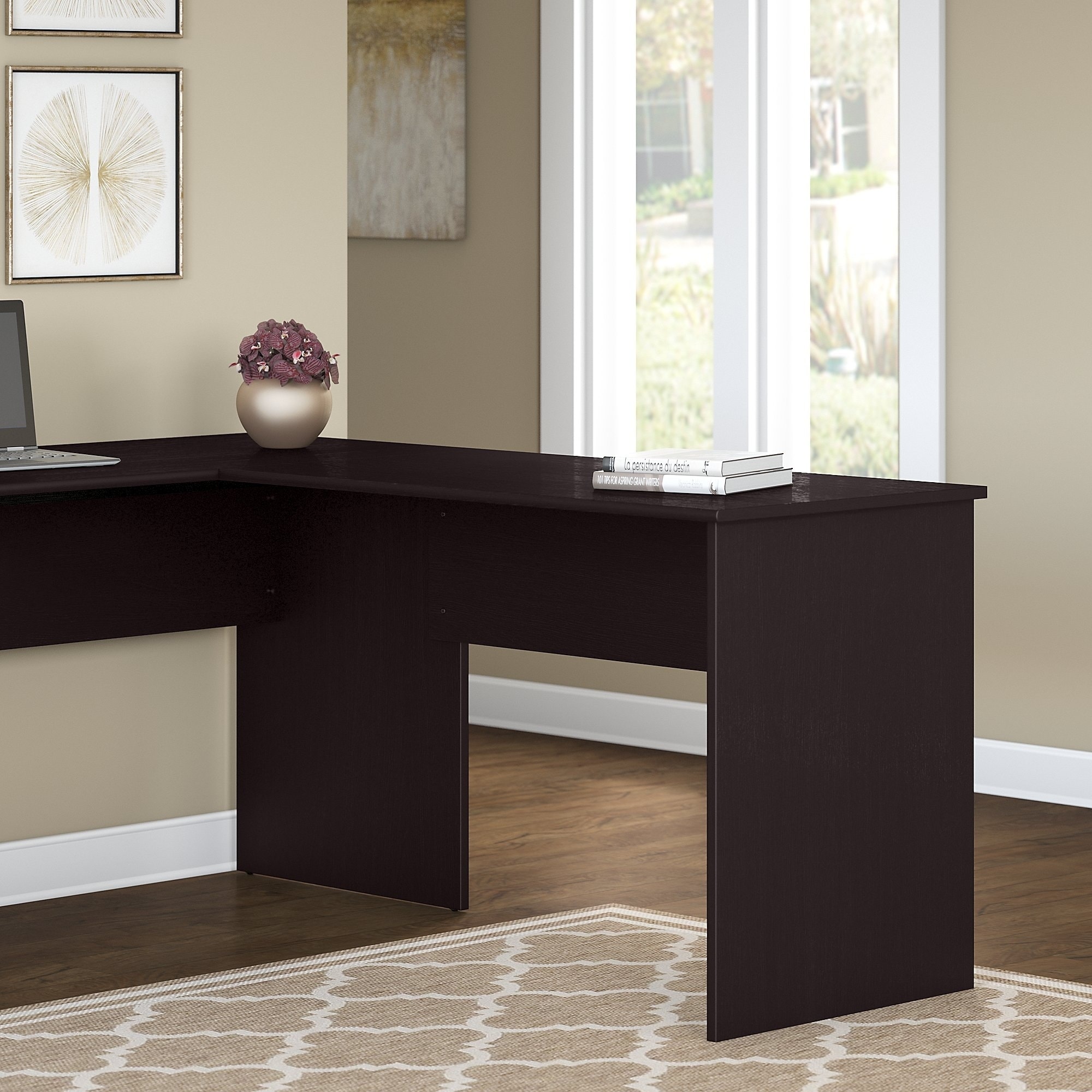 Bush Furniture Cabot 42W Shell Desk Return in Espresso Oak - Bed Bath ...
